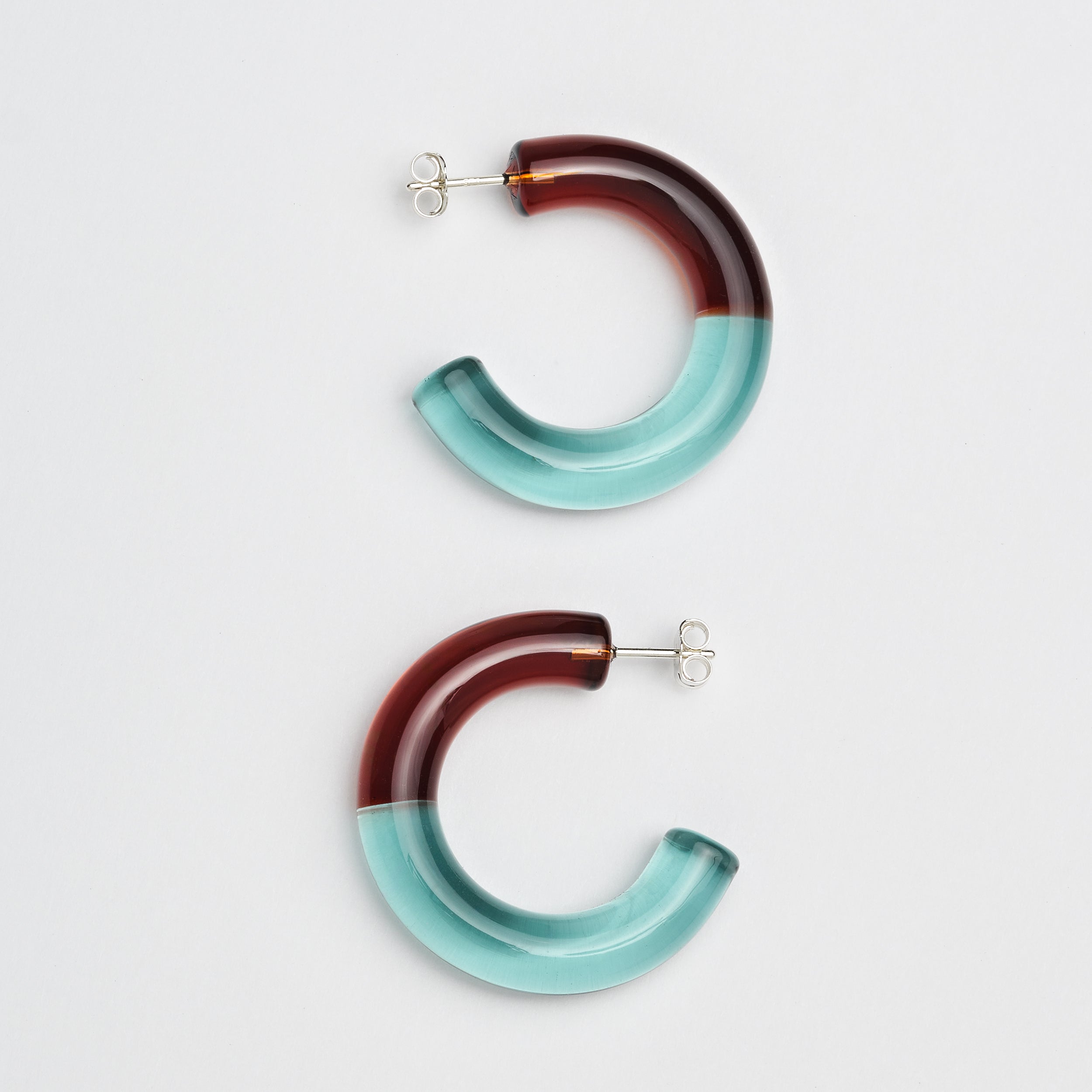 Rainbow of Keane Two Tone Glass Hoops – LINDQUIST